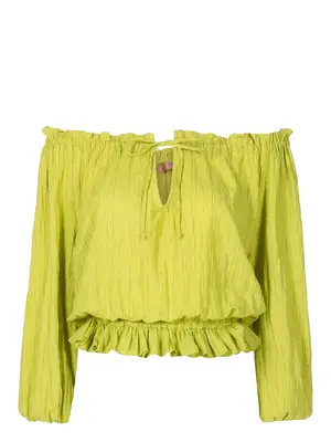 CLUBE BOSSA Pisan Off-shoulder Blouse - Green
