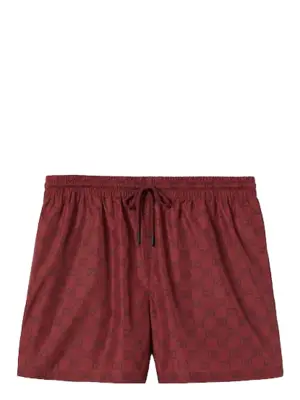 Gucci Gg Print Nylon Swim Short - Red