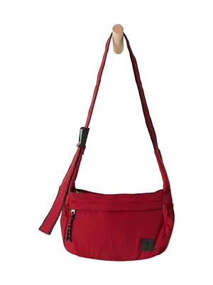 Free People FP Movement Check It Crossbody Bag Crimson