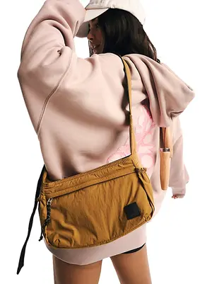 Free People FP Movement Check It Crossbody Bag Khaki