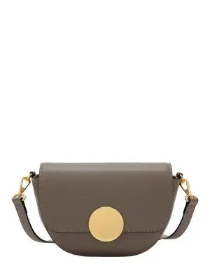 ORYANY Lottie Leather Saddle Crossbody Bag - Grey