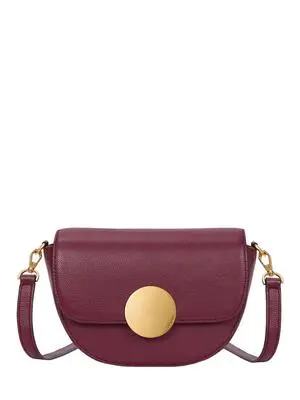 ORYANY Lottie Leather Saddle Crossbody Bag - Maroon