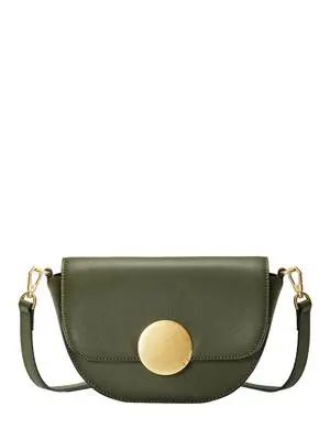 ORYANY Lottie Leather Saddle Crossbody Bag - Olive
