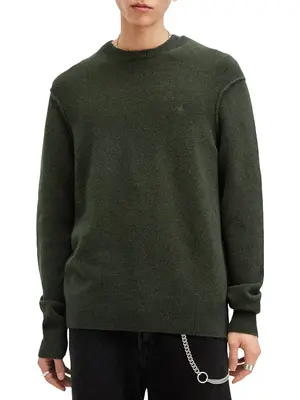 ALLSAINTS AllSaints Statten Crewneck Sweater Grange Green