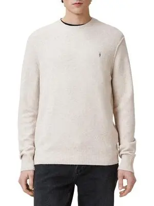 ALLSAINTS AllSaints Statten Crewneck Sweater Oatmeal White