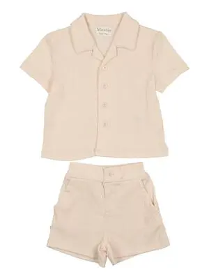 MANIÈRE Gauze Camp Shirt & Shorts Set - Cream
