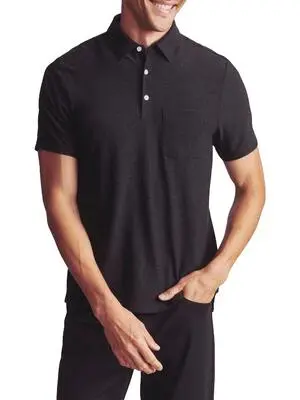 RHONE Wfh Knit Polo - True Black Heather