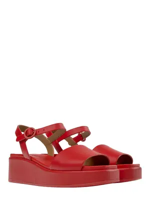 Camper Misia Platform Sandal Bright Red
