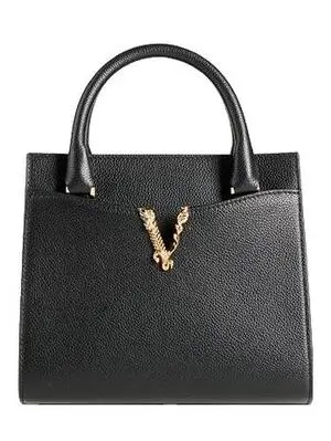 Versace Calfskin Handbag - Black
