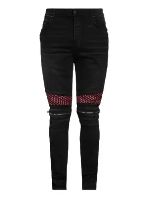Amiri Geometric-print Skinny Jeans - Black