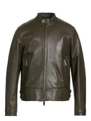 Dsquared2 Ovine Leather Jacket Green