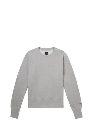 NOAH Logo-embroidered Cotton-jersey Sweatshirt - Gray