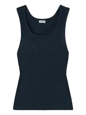 Loewe LOEWE Embroidered Ribbed Tank Blue