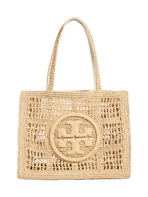 Tory Burch Ella Hand Crocheted Small Tote - Natural