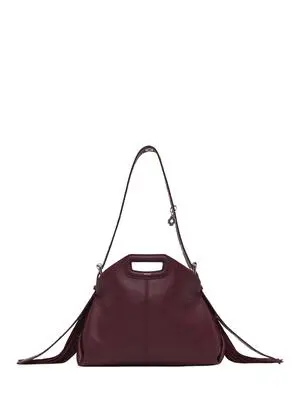 Maje Miss M Smooth Leather Bag - Wine Lees