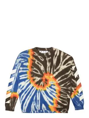 Off-White Diag Tie Dye Knit Crewneck - Black