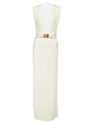TOM FORD Cutout Jersey Gown - White