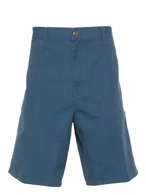 Carhartt Work In Progress Double Knee Cotton Canvas Shorts - Blue