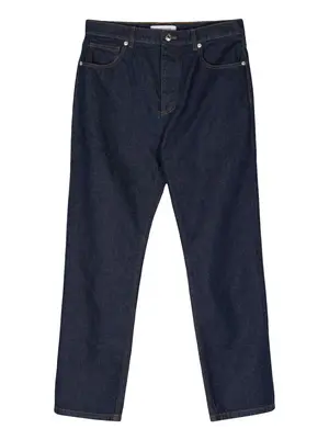 Maison Kitsuné Mid-rise Straight-leg Trousers - Blue