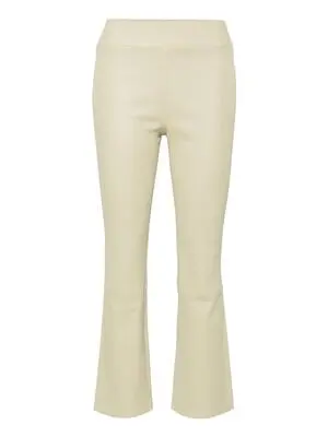 ARMA Flared Leather Trousers - Neutrals
