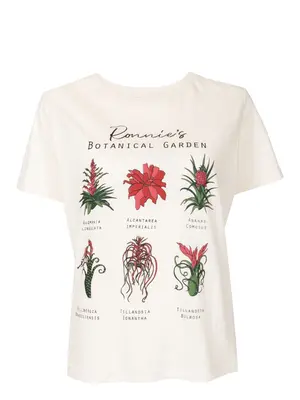 Isolda Ronnie's Botanical Garden Cotton T-shirt - Neutrals