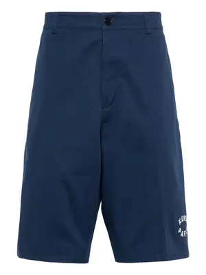 Kenzo Logo-embroidered Bermuda Shorts - Blue