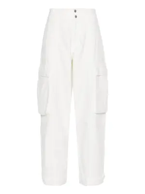 FRAME Wide-leg Cargo Trousers - White