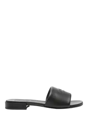 Kenzo Oki Leather Flat Sandals - Black