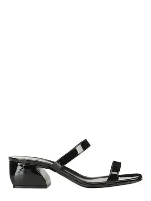 SERGIO ROSSI Patent-leather Sandals - Black