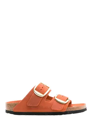 BIRKENSTOCK Arizona Leather Slides - Orange