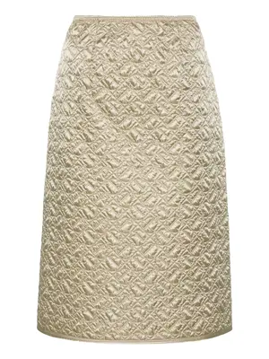Moncler Quilted Pencil Skirt - Green