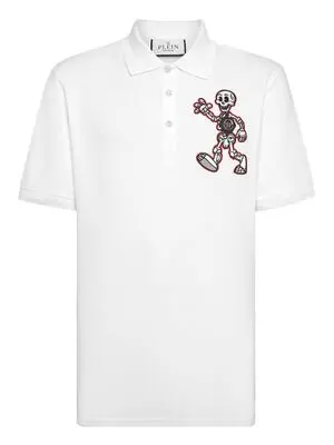 Philipp Plein Skully Gang Polo Shirt - White