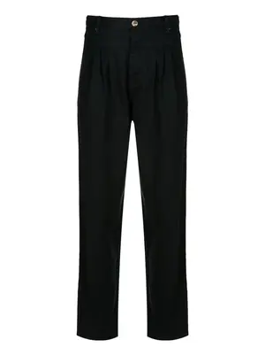 AMAPO Pleat-detail Trousers - Black