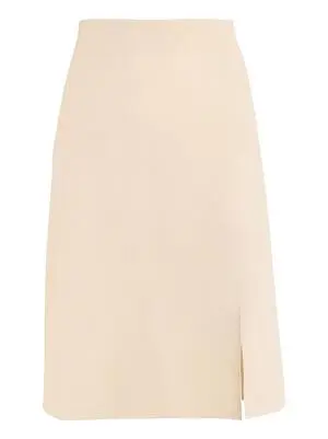Stella McCartney Front-slit Knitted Knee-length Skirt - Neutrals