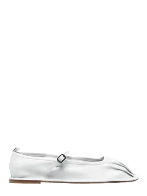 Hereu Dansa Leather Ballerina Shoes - Grey