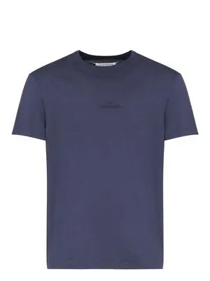 MAISON MARGIELA Logo-embroidered Cotton T-shirt - Blue