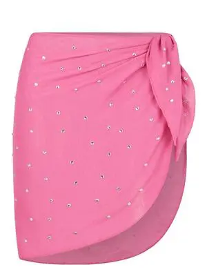 OSÃ©REE Gem Mini Wrap Skirt Flamingo Pink