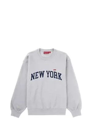 Supreme New York Shop Small Box Crewneck Sweatshirt - Ash Grey
