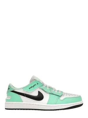 JORDAN Jordan 1 Low Flyease Sneakers White/green Glow/black
