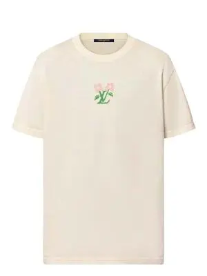 LOUIS VUITTON By Tyler, The Creator Shortsleeved Cotton Knitted Crewneck - Egg Shell