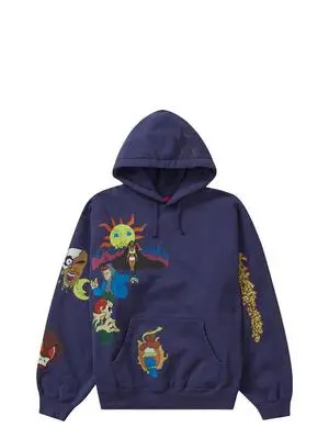 Supreme Sunrise Hooded Sweatshirt Washed Navy Blue