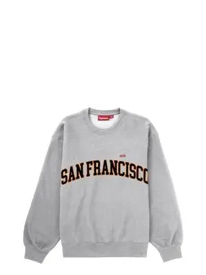 Supreme San Francisco Shop Crewneck Sweatshirt - Heather Grey