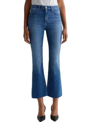 Ag Farrah Raw Hem Crop Bootcut Jeans - Runway