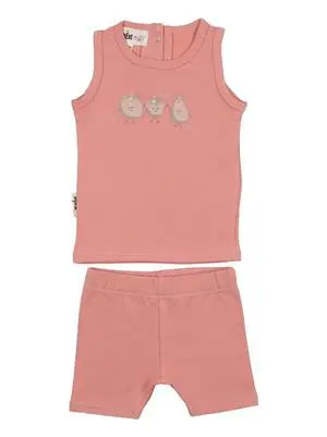 MANIÈRE Fruity Friends Tank & Shorts Set - Coral