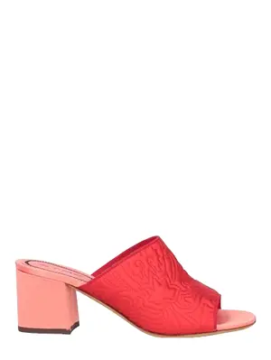 Etro Embroidered Slide Sandals - Red