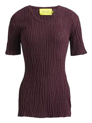 MARQUES' ALMEIDA Knitted Lightweight Knit Top - Purple