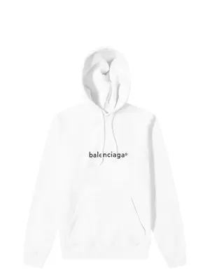 Balenciaga Copyright Medium Fit Hoodie - White