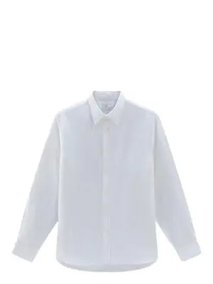 Woolrich Point-collar Linen Shirt - White