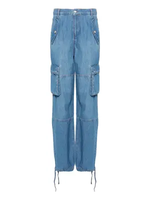 Moschino High-rise Cargo Jeans - Blue