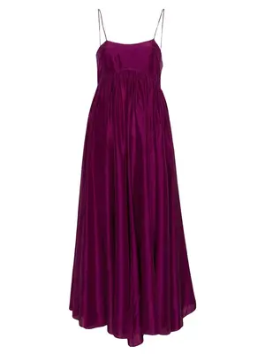 FORTE_FORTE Empire-line Maxi Dress - Purple